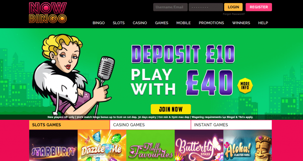 Now Bingo Review | Claim Your £30 Deposit Bonus Here!